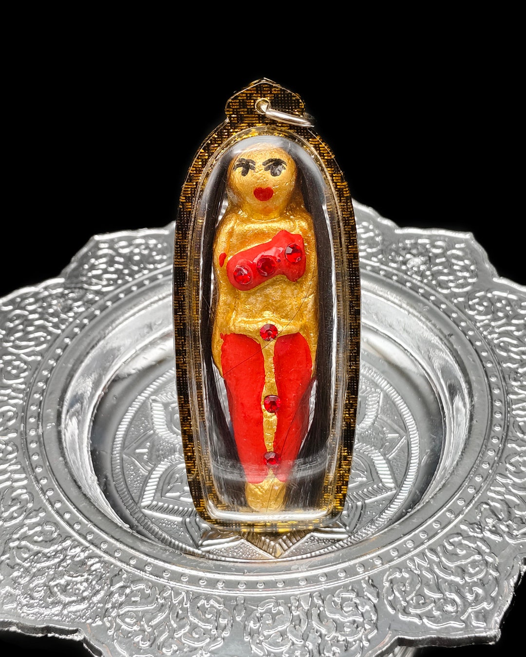 Cased Oil Lady Nang Prai Nam Mun Chan Black Magic Love Attraction Charm ...