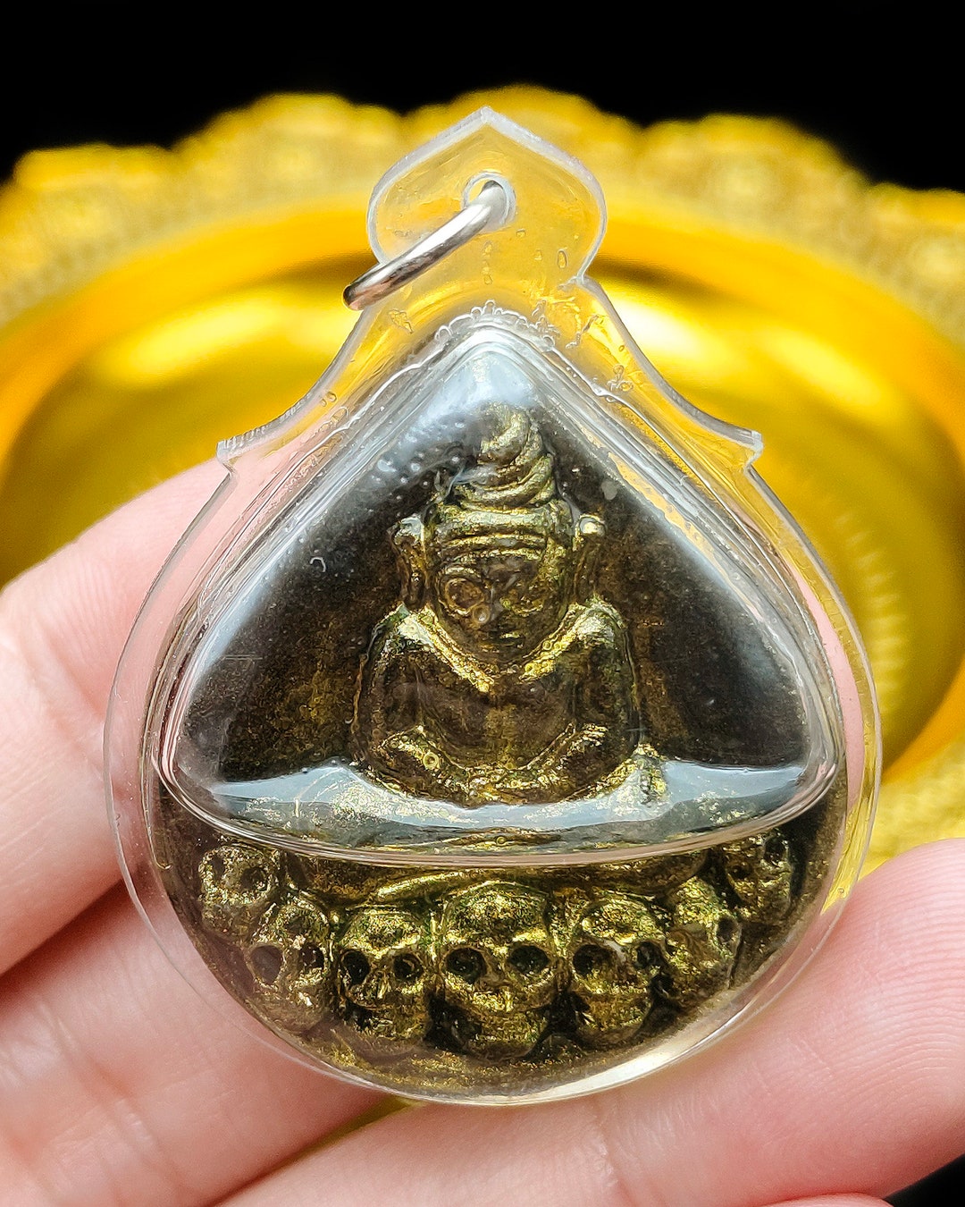 Phra Ngang Skull Inn Koo Takrut Charm Love Attraction Pendant Fetish ...