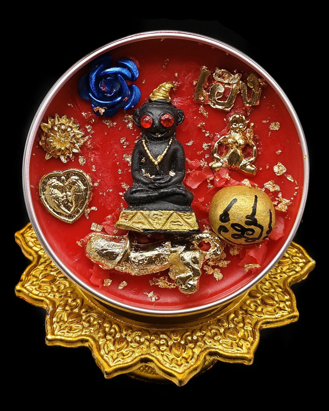Ngang Red Eye Kruba Dej Yantra Wax Magic Charm Talisman Gambling Wealth ...
