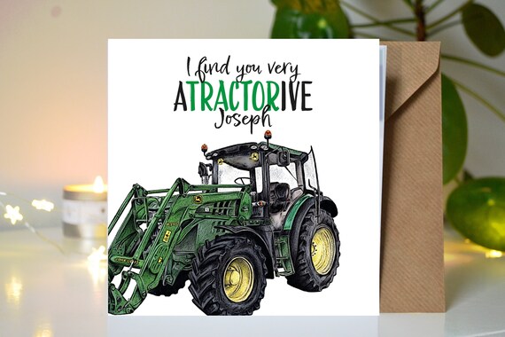 Personalised Tractor Anniversary Card John Deere Partner - Etsy