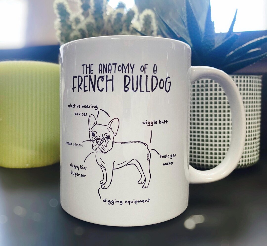 The Anatomy of a French Bulldog, Frenchie Gifts, Funny French Bulldog ...