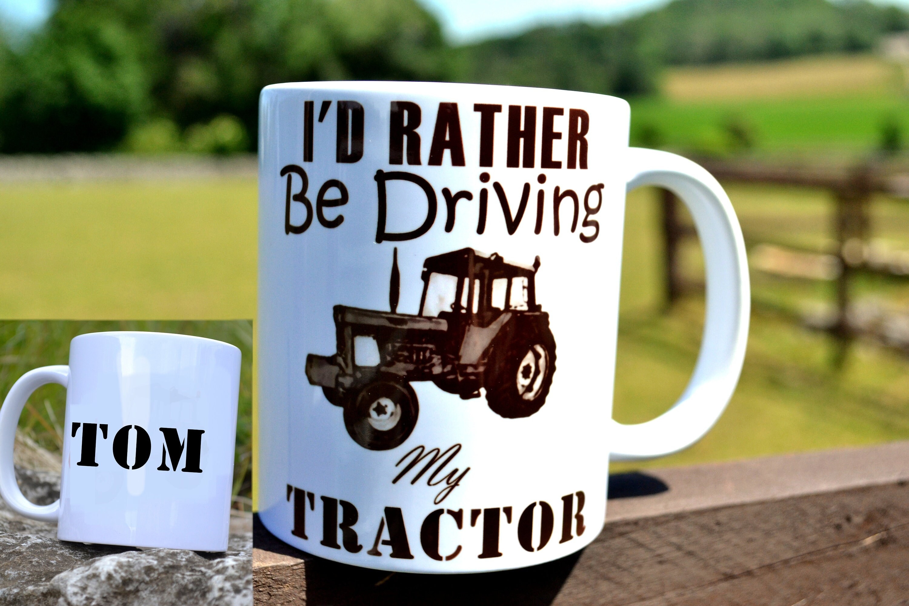 Taza / taza de tractor divertida personalizada, ideas de regalo de ...