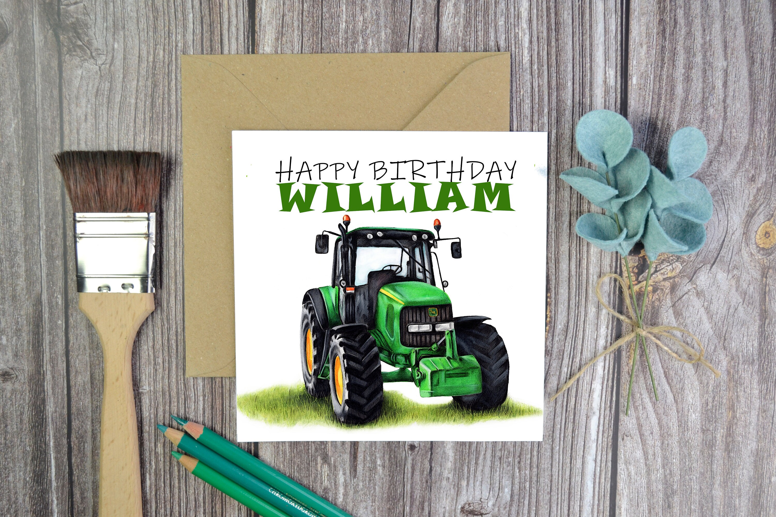 Personalised Tractor Birthday Card JCB Fastrac Yellow - Etsy Canada