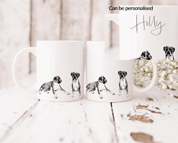 Personalised Boxer Mug Boxer Art Boxer Dog Lover Gifts - Etsy