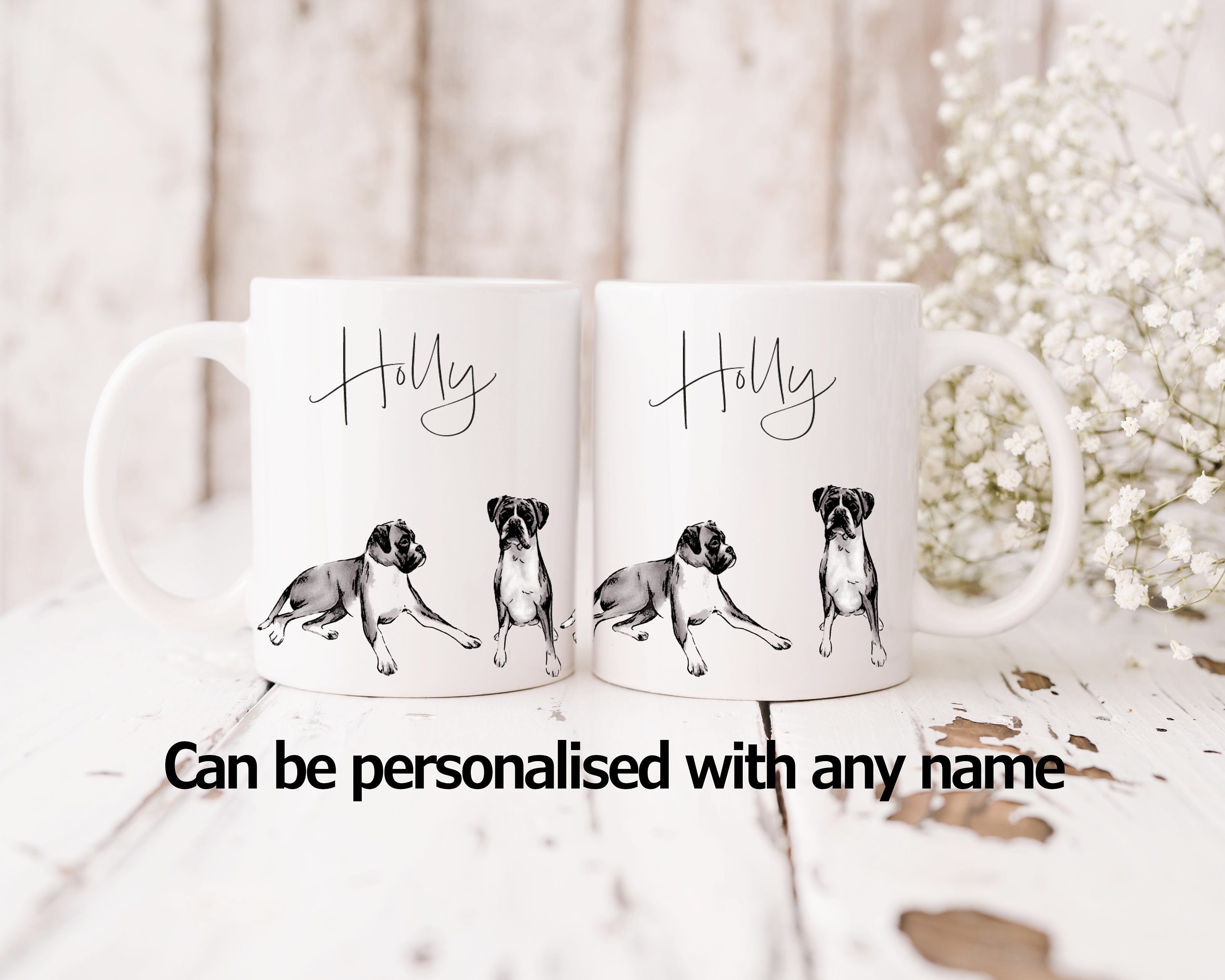 Personalised Boxer Mug Boxer Art Boxer Dog Lover Gifts - Etsy
