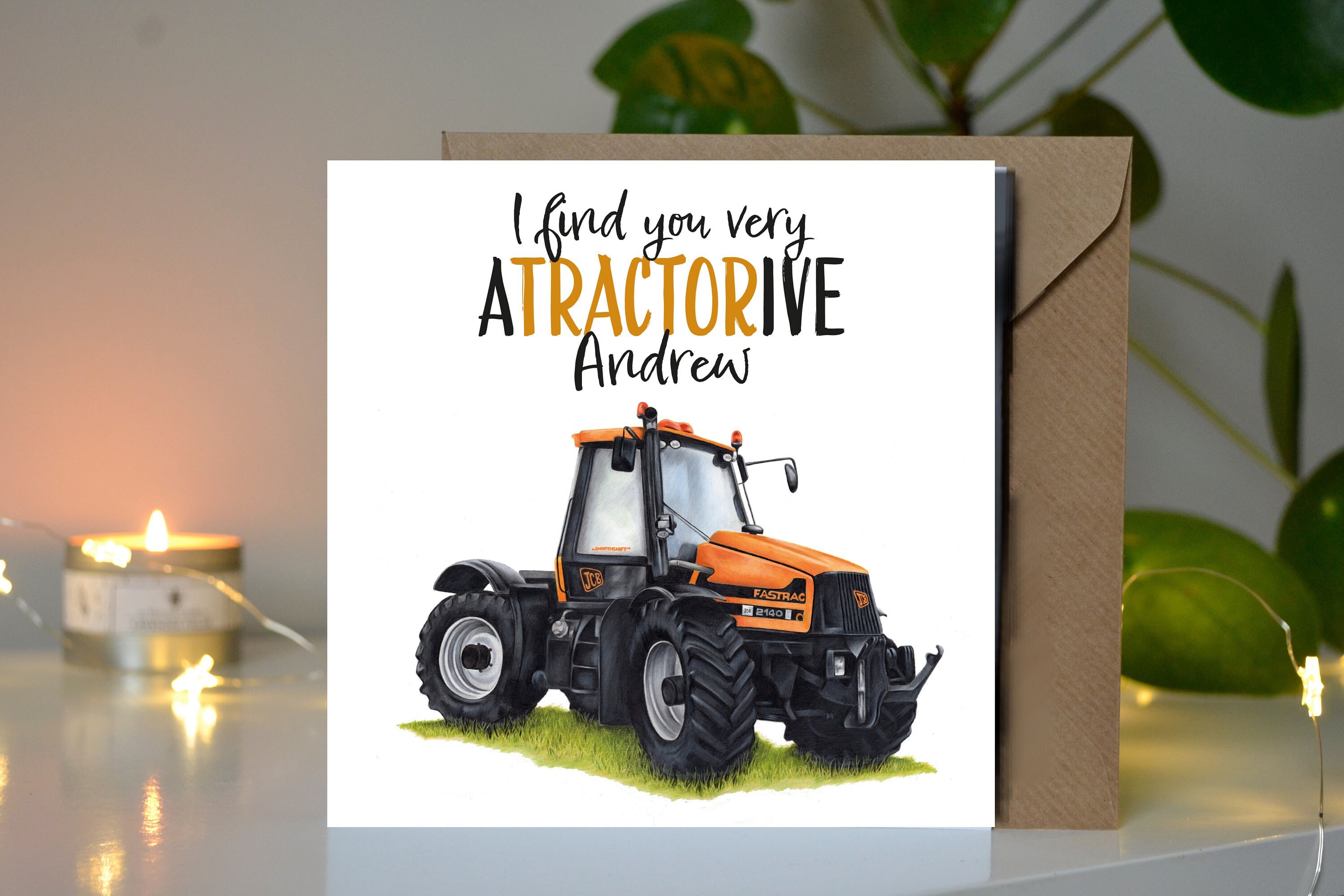 Personalised Tractor Valentines Card, Farmer Gifts, Funny Cards for Him ...