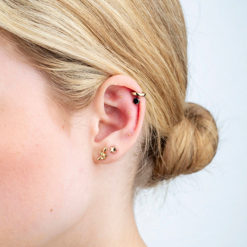 Gold Plated Ear Seeds and Chart for Your Fertility Journey. Acupressure ...