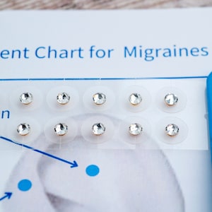 Crystal Ear Seeds and Chart for Migraines and Head Pain. Acupressure ...