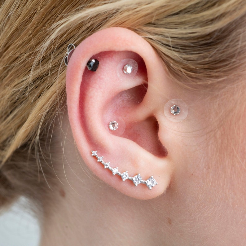 Crystal Ear Seeds and Chart for Migraines and Head Pain. Acupressure ...