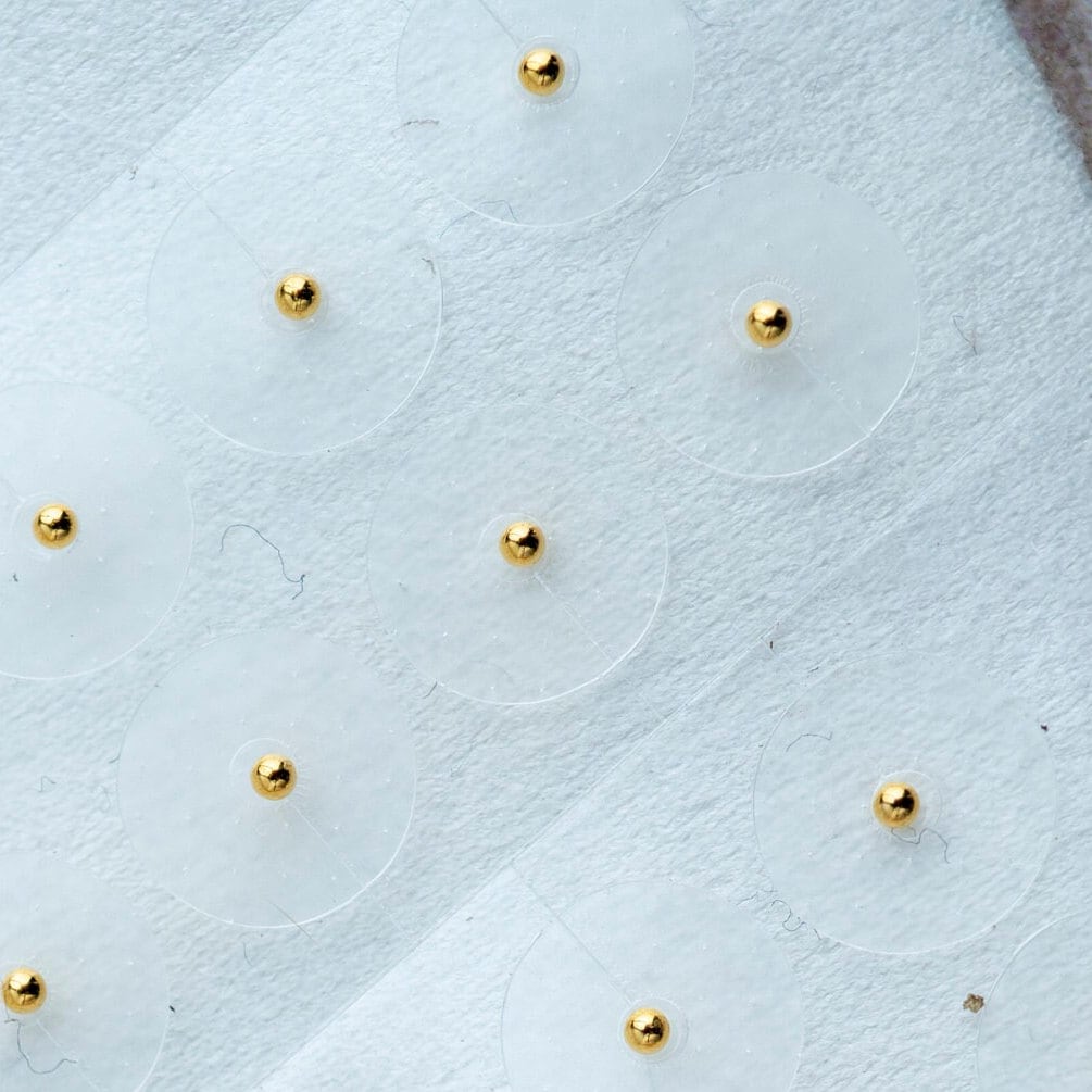 Tiny Gold Ear Seeds With Placement Chart for Stress & Anxiety ...