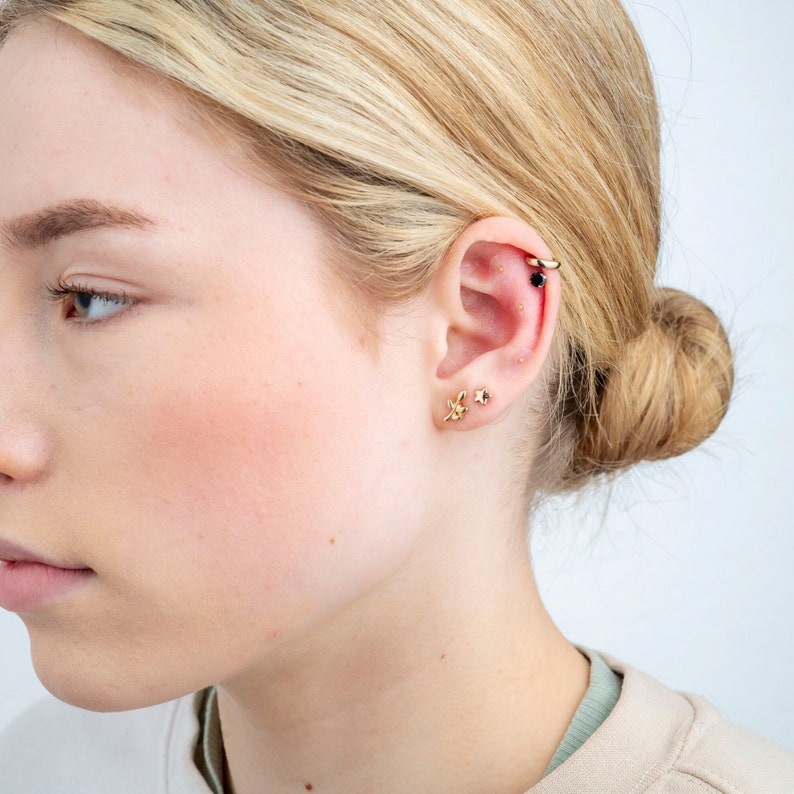 Acupuncturist Designed Tiny Gold Ear Seeds With Placement Chart to Quit ...