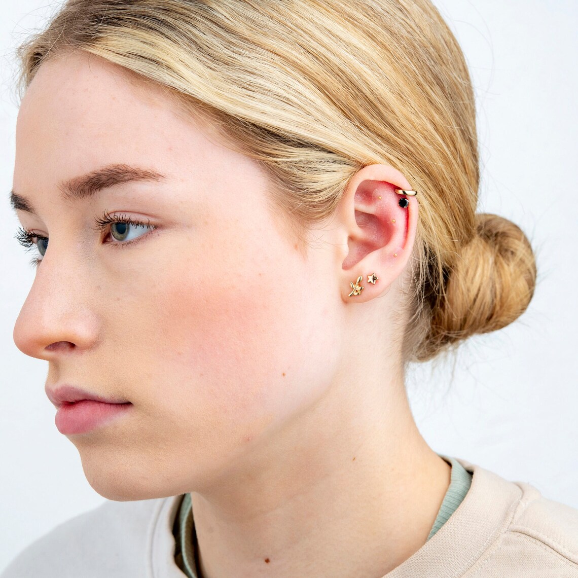 Tiny Gold Ear Seeds With Placement Chart for Stress & Anxiety ...