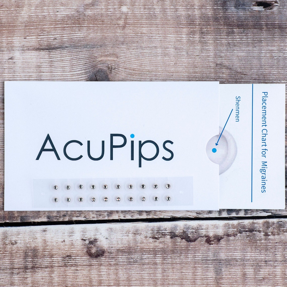 Crystal Ear Seeds and Chart for Migraines and Head Pain. Acupressure ...