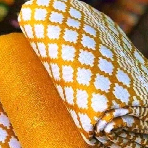 Royal Gold & White Authentic Kente Fabric and Kente Cloth From - Etsy