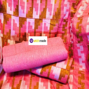 Pink Authentic Kente Yards Genuine Ghana Handwoven Kente Fabric and ...