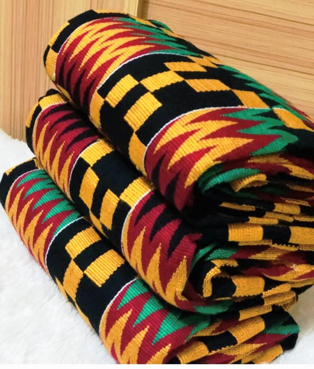 Ghana Handwoven Kente Fabric/kente Cloth Called Fatia Fata Nkrumah. - Etsy