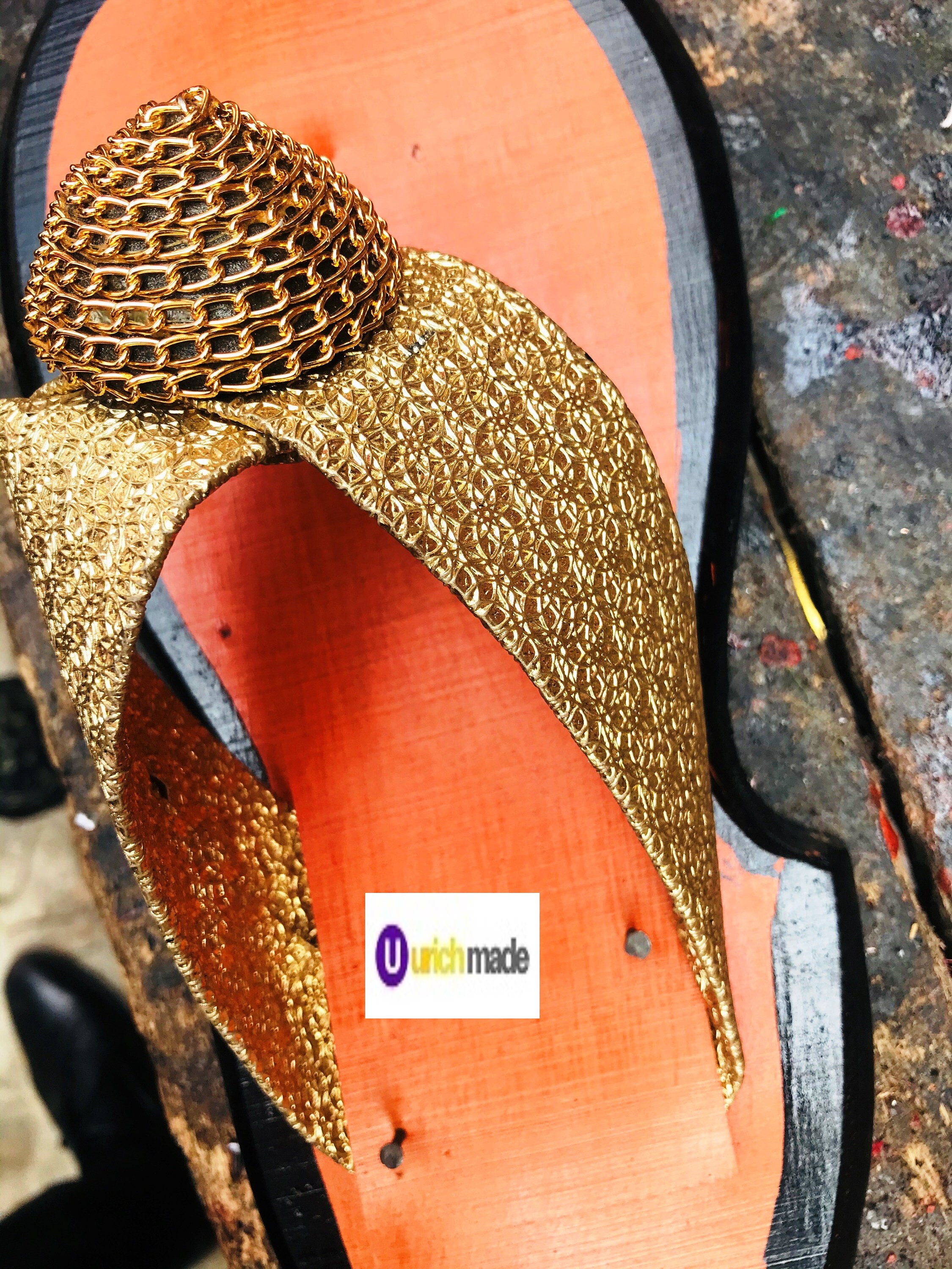 Women Gold Authentic Ahenema Traditional Ghanaian Leather - Etsy