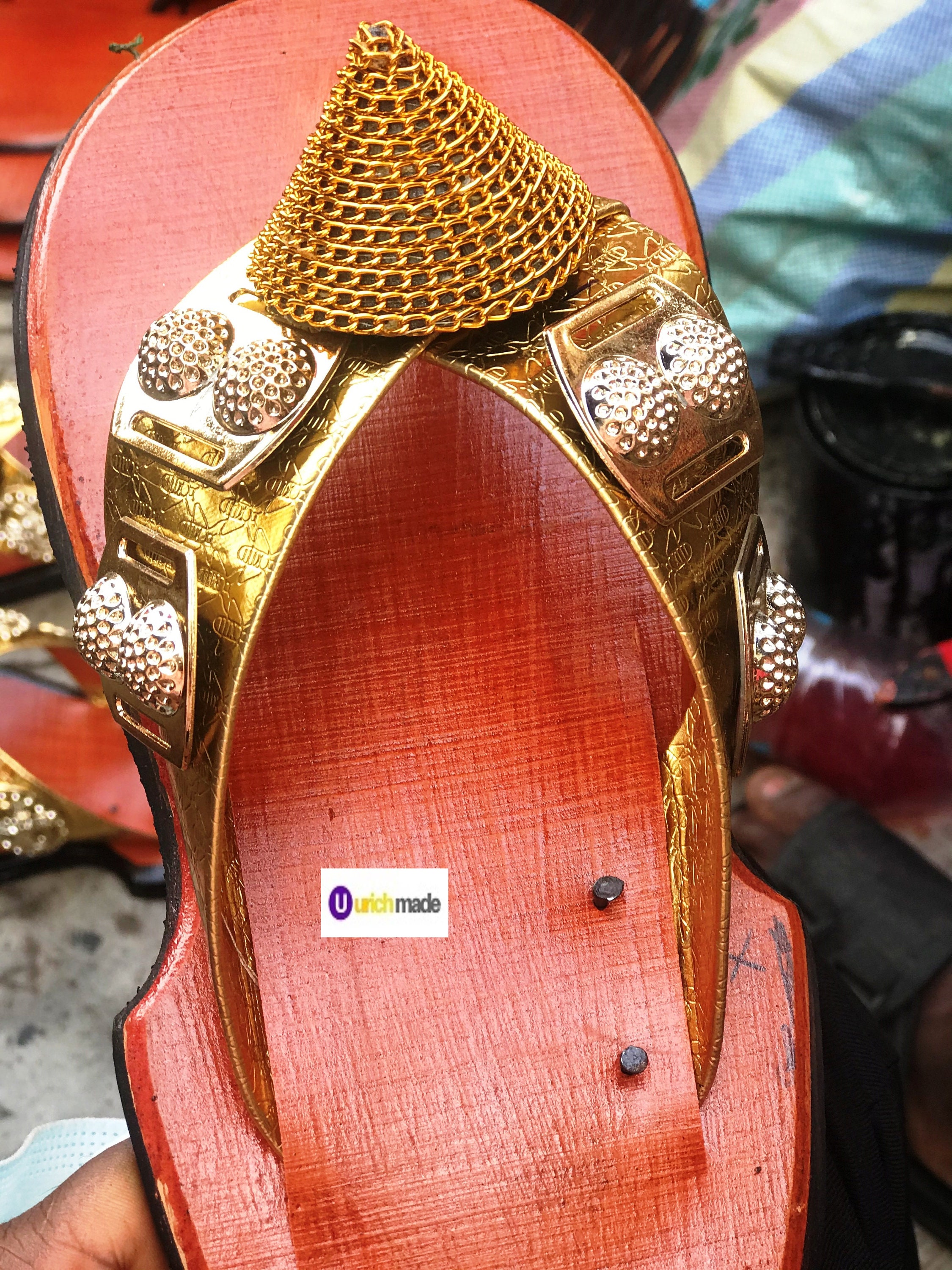 Gold Women Authentic Ahenema Traditional Ghanaian Leather - Etsy