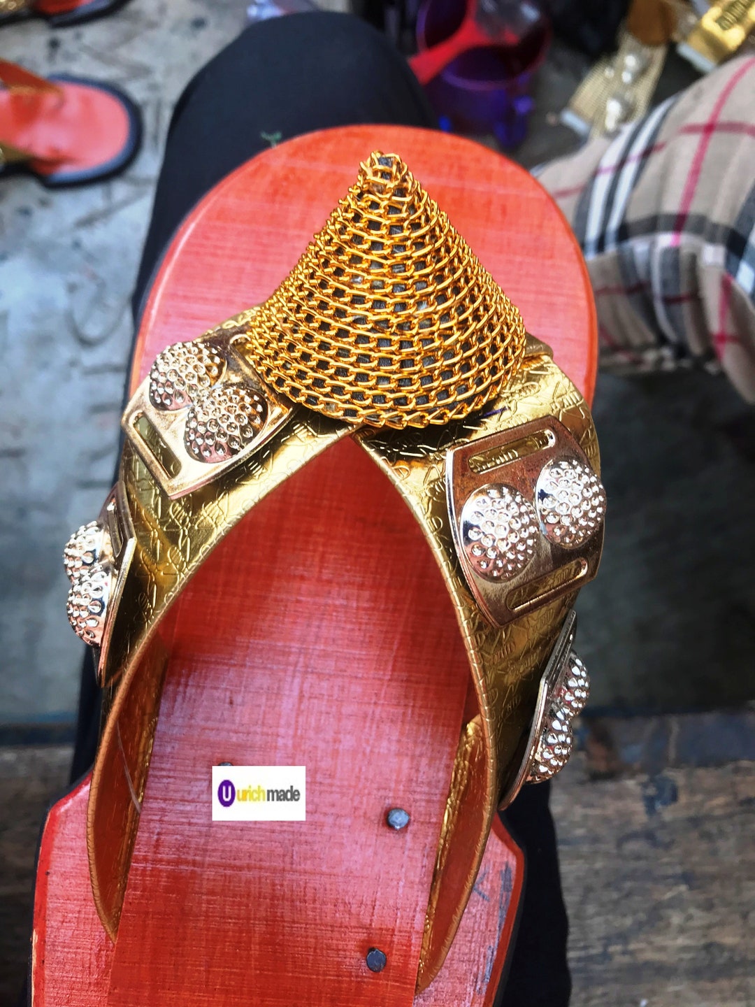 Gold Women Authentic Ahenema Traditional Ghanaian Leather - Etsy