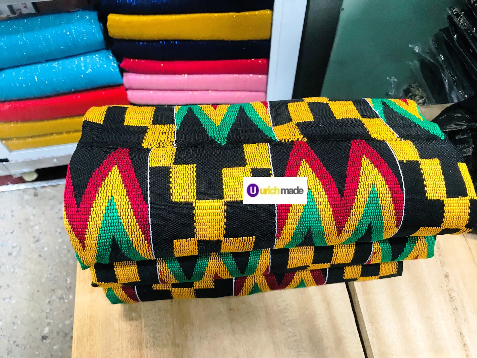 Ghana Handwoven Kente Fabric/kente Cloth Called Fatia Fata - Etsy