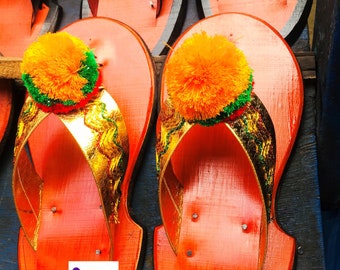 Handmade Men's Traditional Leather Slippers Ghanaian Men's Shoe Sandals ...
