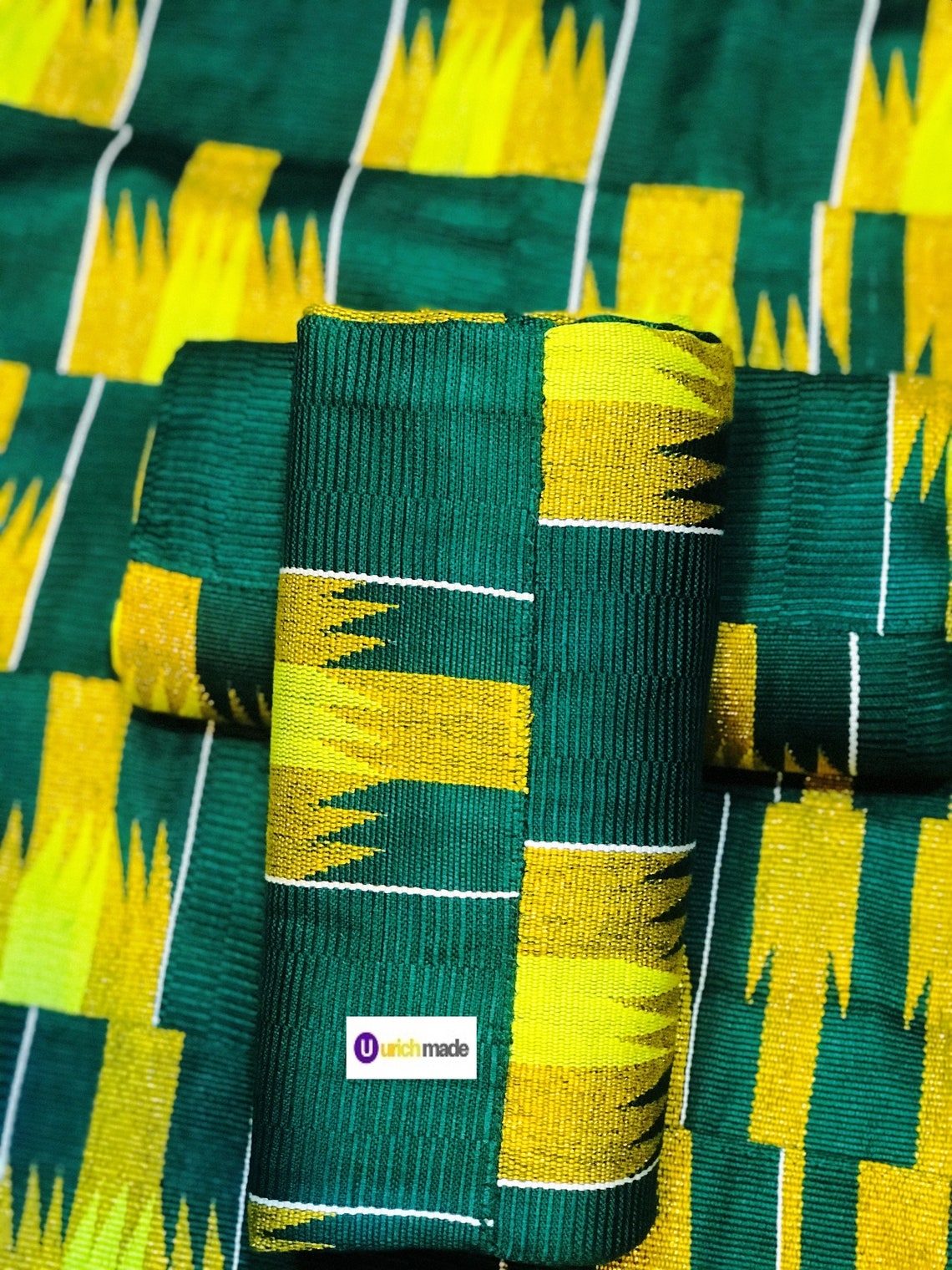 Emerald Green Authentic Kente 6 Yards Genuine Ghana Handwoven - Etsy