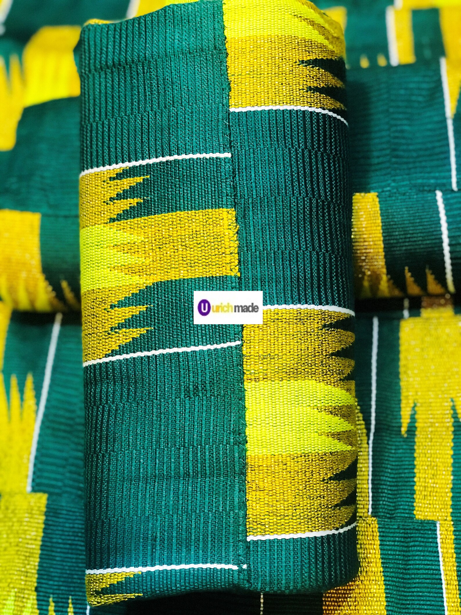 Emerald Green Authentic Kente 6 Yards Genuine Ghana Handwoven - Etsy