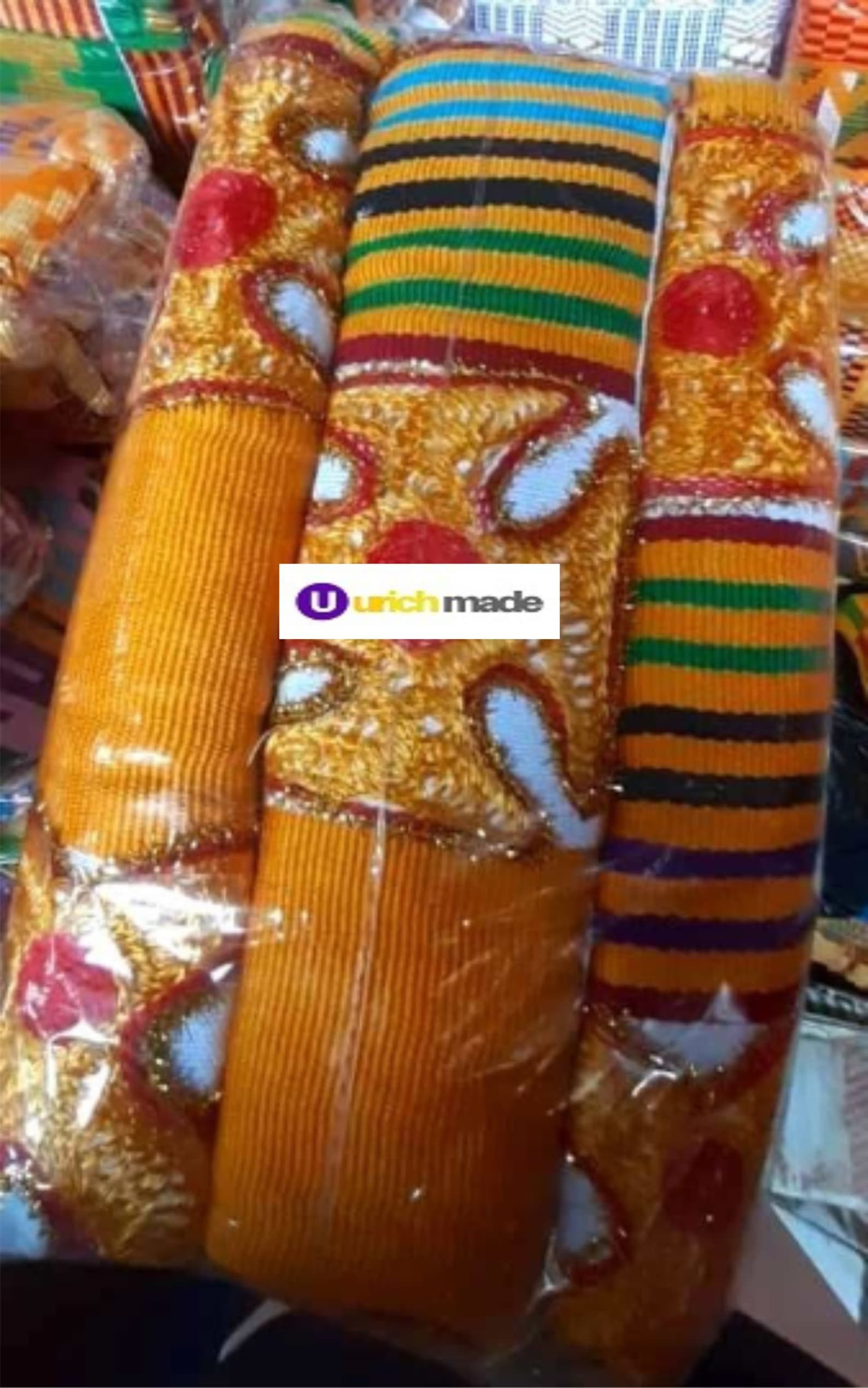 Royal Gold Authentic Kente 6 Yards Ghana Kente Fabric and - Etsy UK