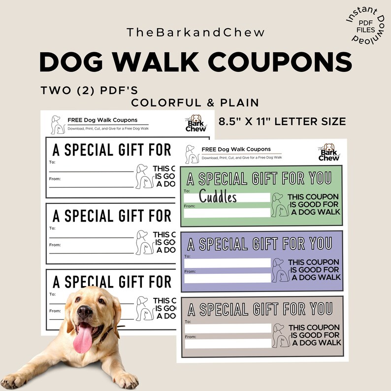 Dog Walk Coupons | Dogs | Dog Printable Coupon | Dog Walk | Free Walk ...