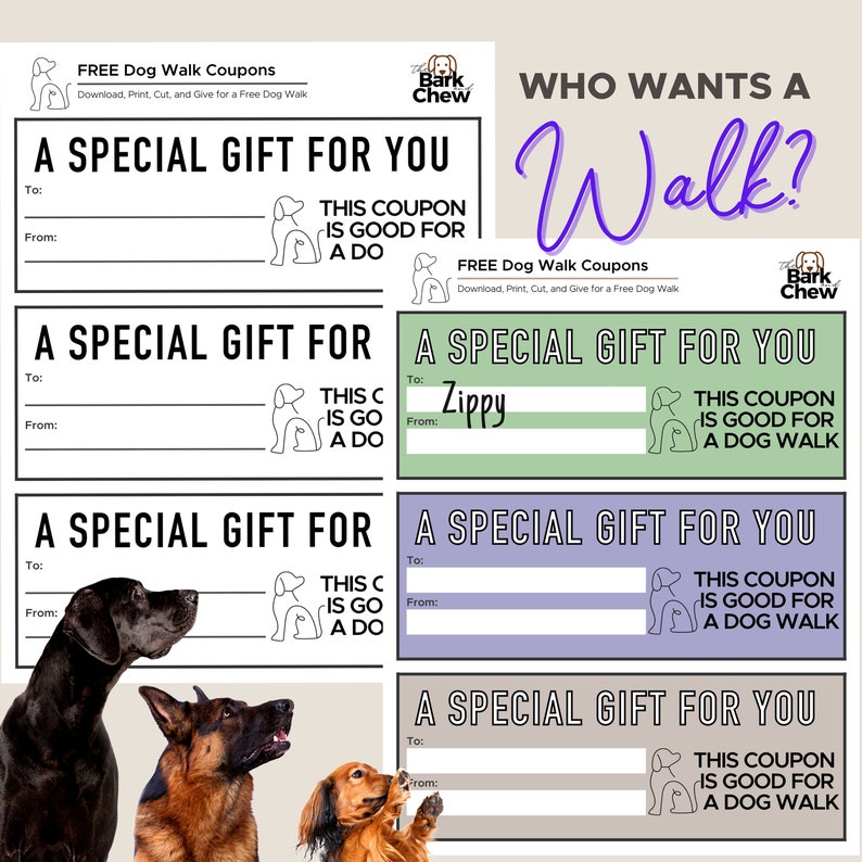 Dog Walk Coupons | Dogs | Dog Printable Coupon | Dog Walk | Free Walk ...
