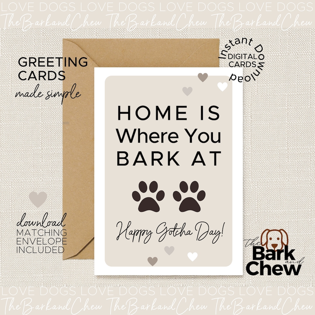 Happy Gotcha Day | Greeting Card Dogs | Gotcha Day Dog Card | New Dog ...