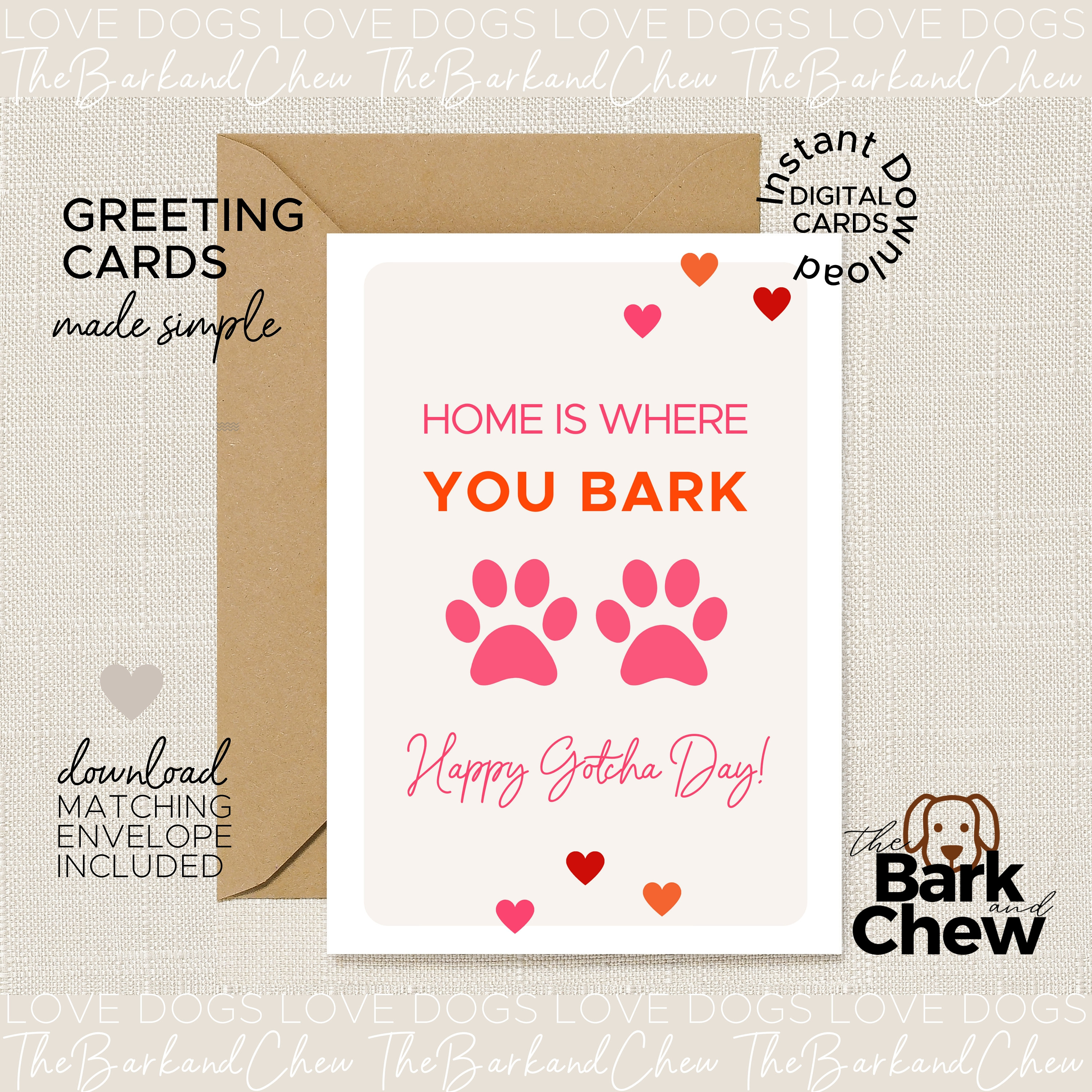 Happy Gotcha Day | New Dog Card | New Puppy Card | Greeting Cards Dogs ...