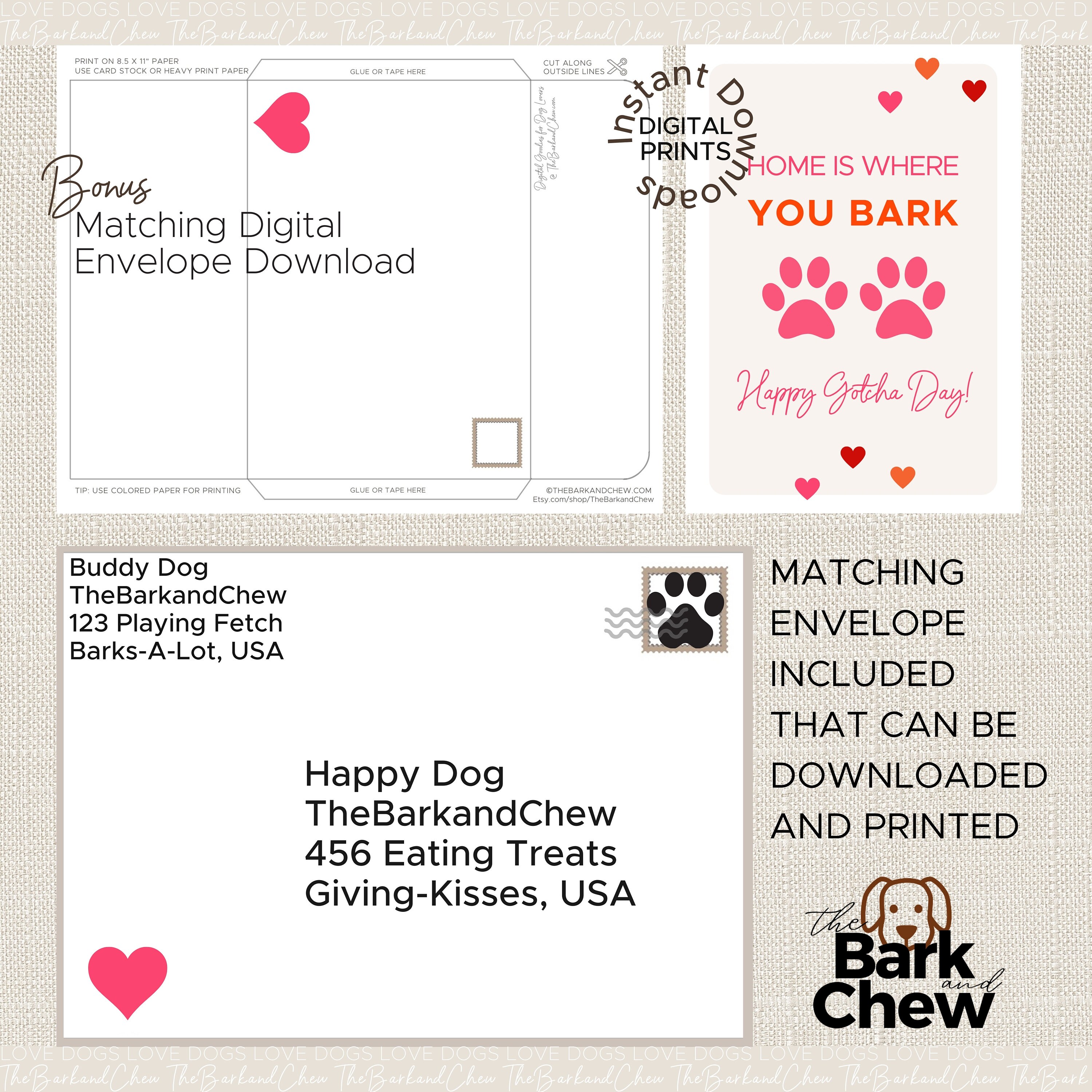 Happy Gotcha Day | New Dog Card | New Puppy Card | Greeting Cards Dogs ...
