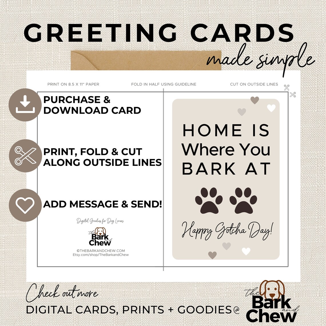 Happy Gotcha Day | Greeting Card Dogs | Gotcha Day Dog Card | New Dog ...