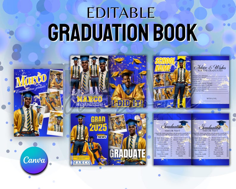 Editable Graduation Activity Booklet Templates Bundle L 5 Designs, 14 ...