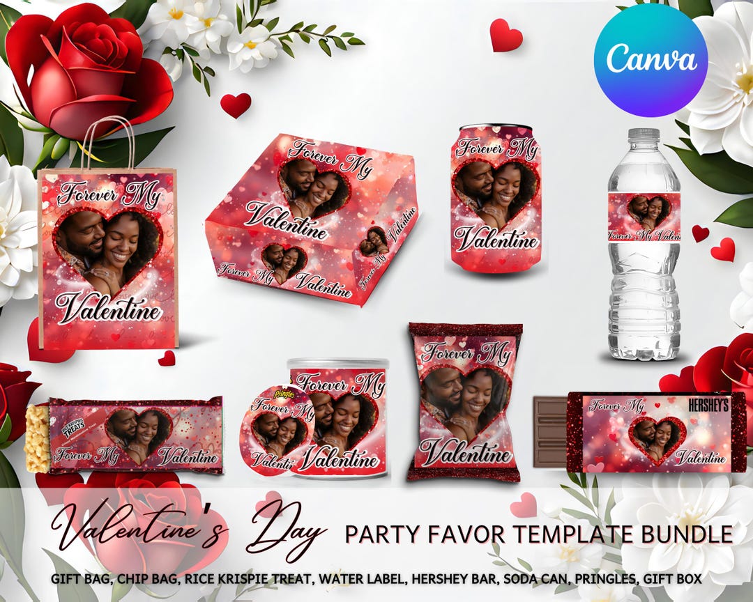 Editable Valentine's Day Party Favor Templates Bundle With Party Favor ...