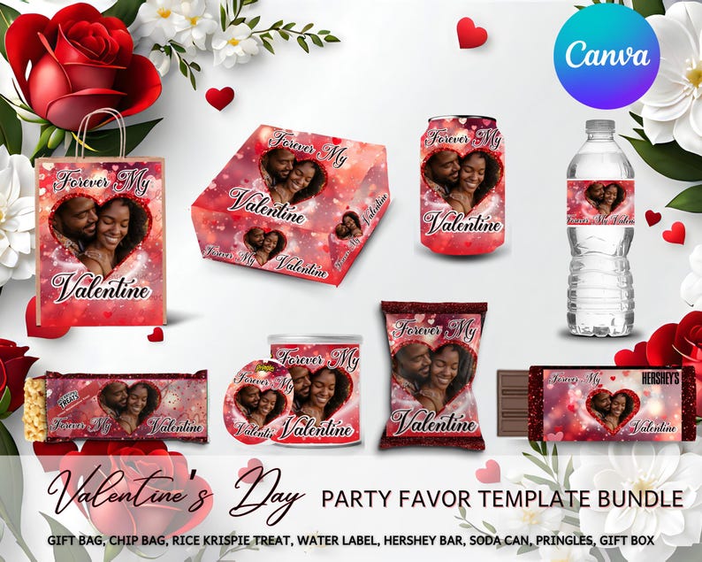 Editable Valentine's Day Party Favor Templates Bundle With Party Favor ...