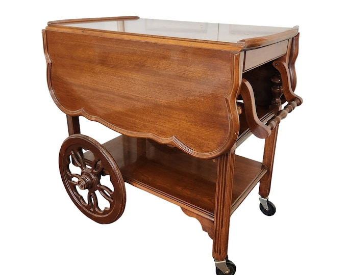 Tea Cart, Trolley With Wheels, Vintage Teacart for Wedding Photos ...