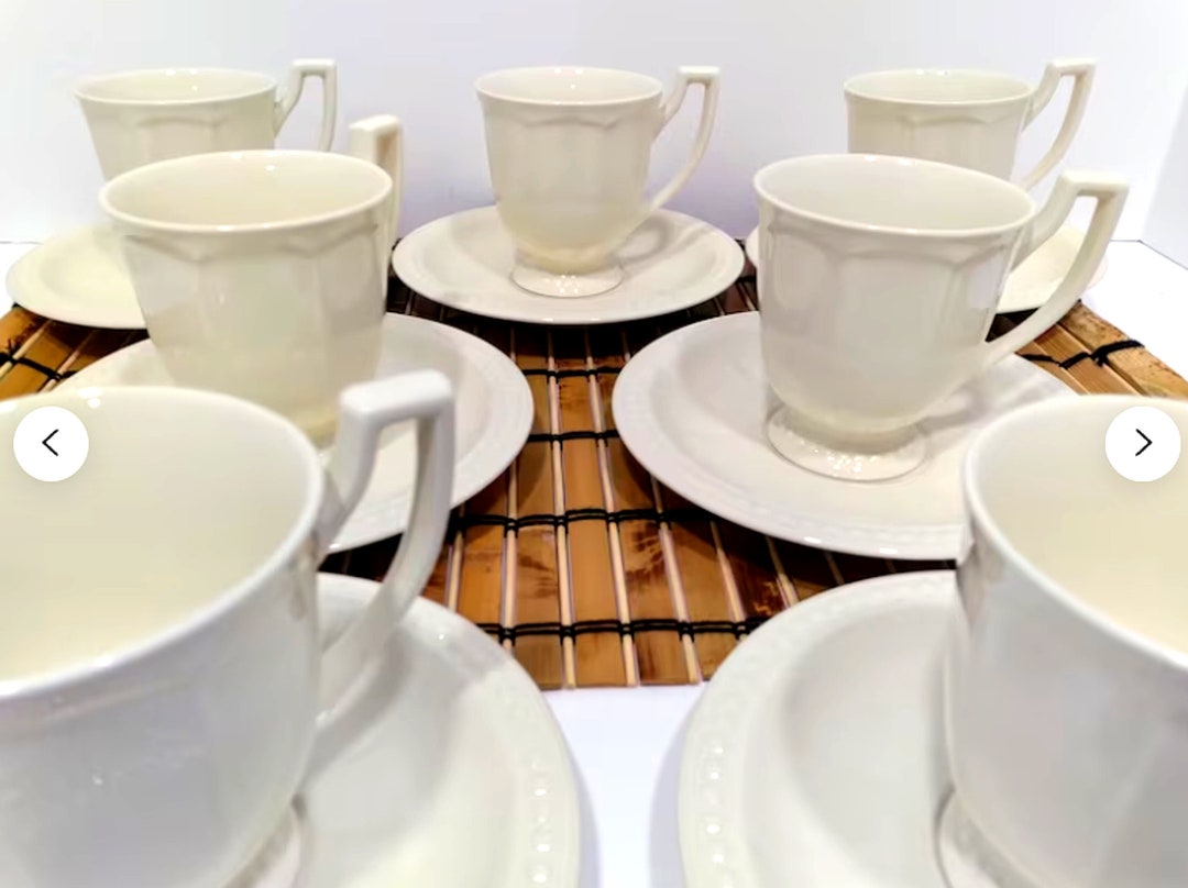Bowring Canada Ivory Pearl Cream Footed Tea Cups and - Etsy