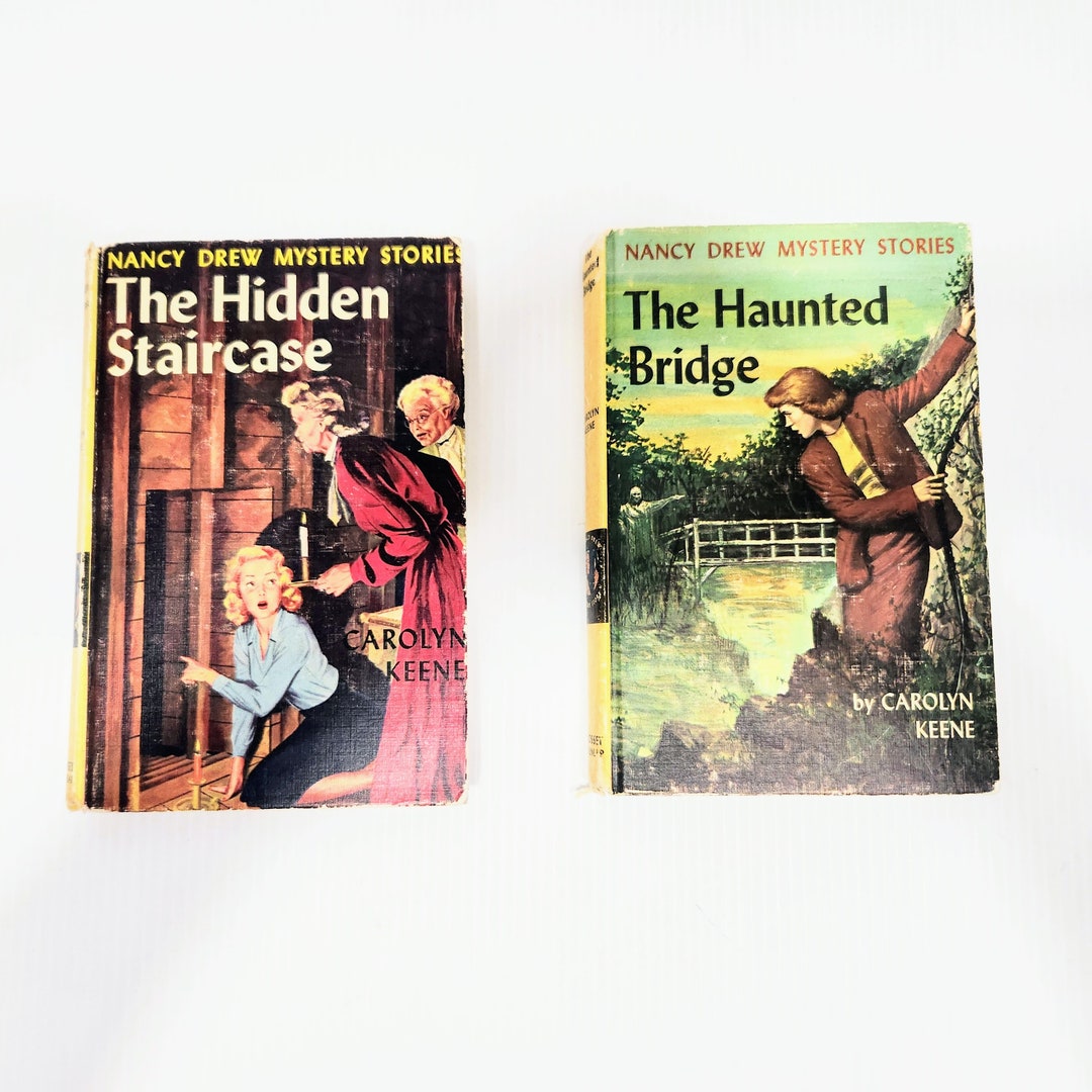 2 Books, Nancy Drew the Hidden Staircase 1959 and the Haunted Bridge ...