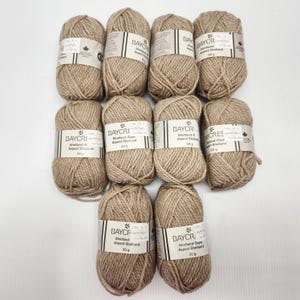Bundle of 5, Baycrest Canada Tan Colour Yarn, Baycrest Shetland-style ...