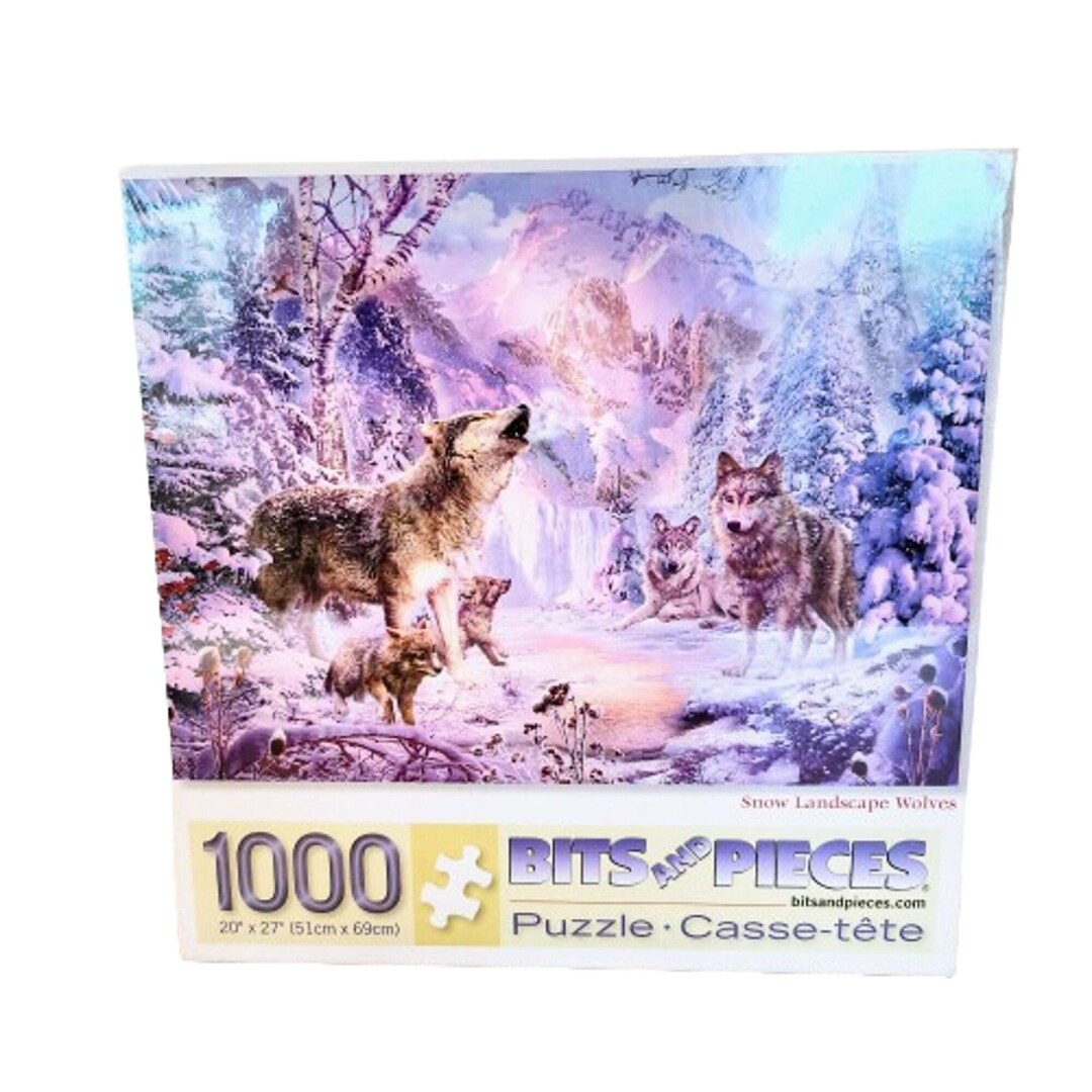 Wolf Jigsaw Puzzle Winter Scene Nature Landscape Mountain Wildlife ...