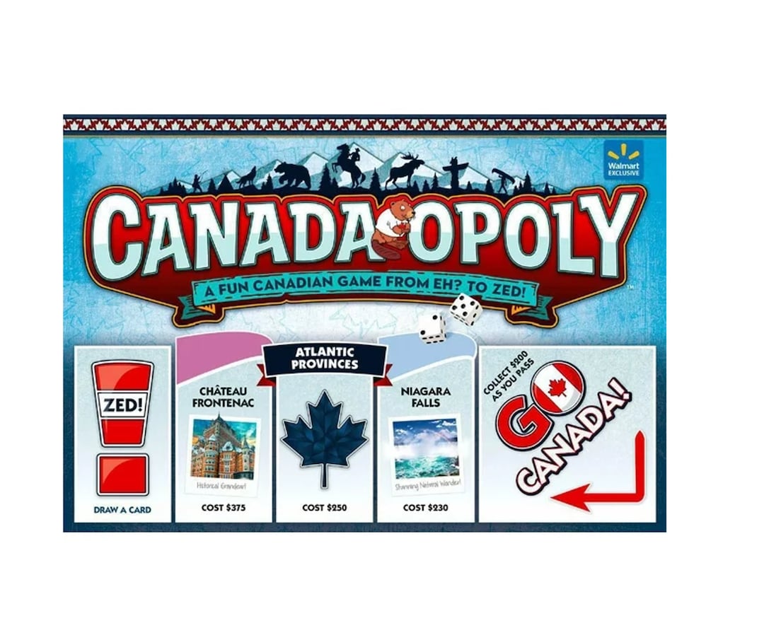 Canada-opoly Board Game Canada Monopoly Game, 2-6 Players, A Fun ...