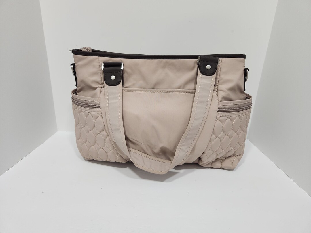 LUG Canter Collection Taupe Quilted Diaper Bag Tote - Etsy