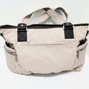 LUG Canter Collection Taupe Quilted Diaper Bag, Tote, Beige and Black ...
