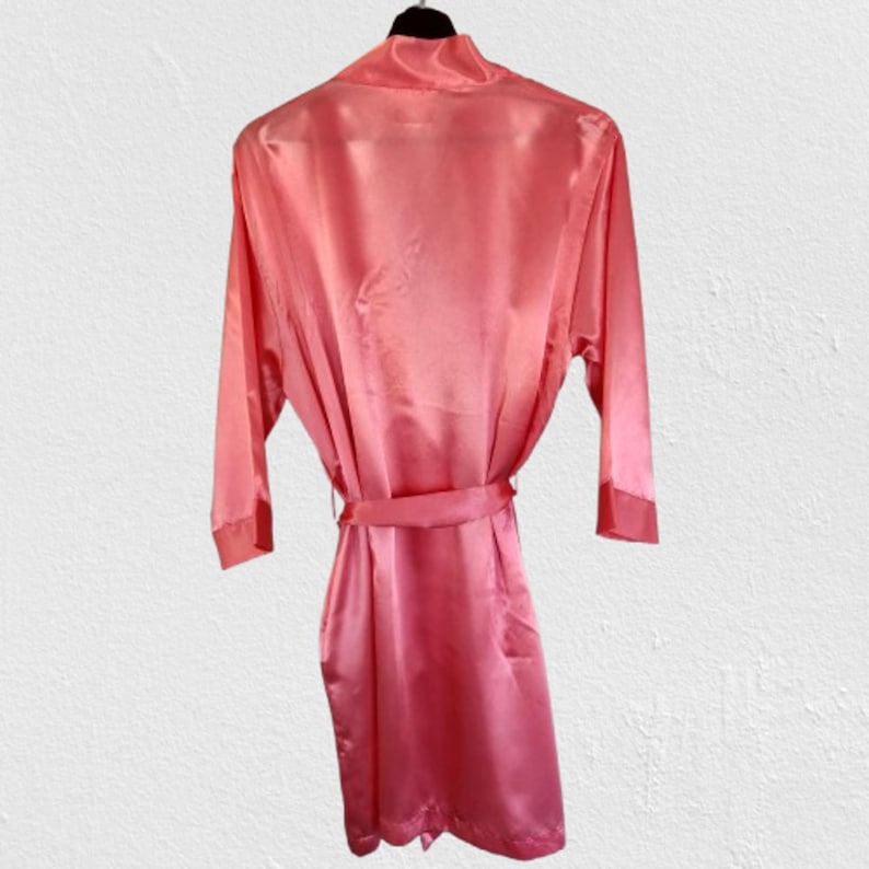 Vintage 2 Piece Pink Negligee Satin Nightgown Bridal Boudoir Attire Set ...