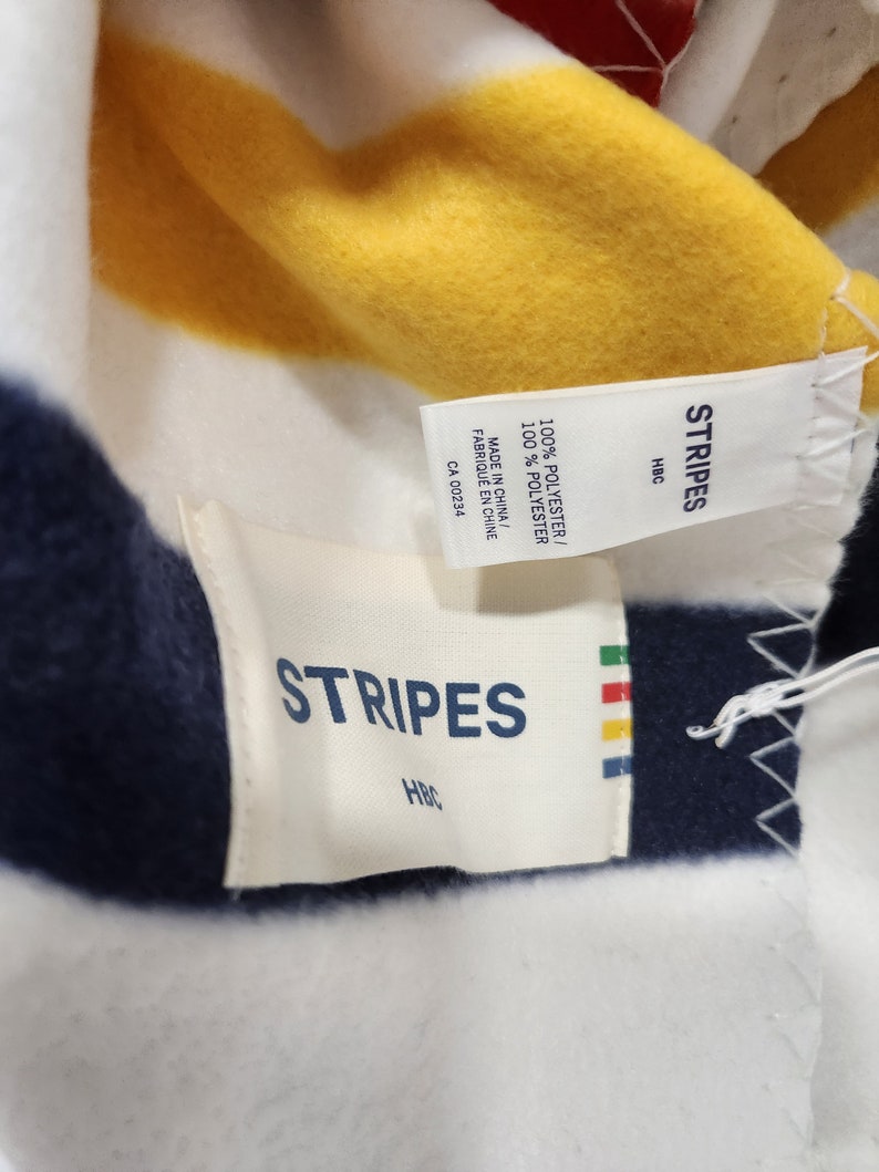 Hudson Bay Blanket HBC Stripes Fleece Throw Multi Stripe - Etsy