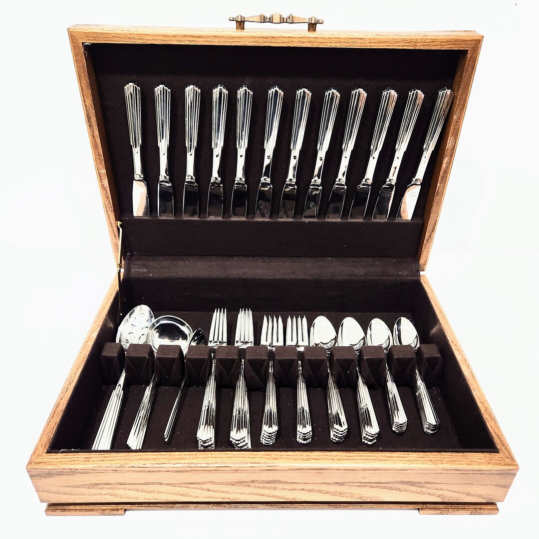 Kirk Stieff Stainless 1986, PARALLEL Pattern 18/8 Korea Glossy Ribbed ...