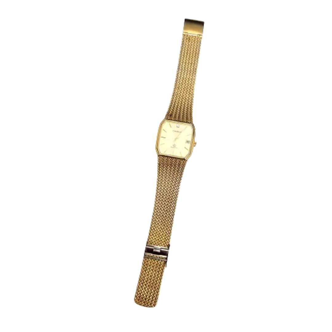 Cardinal Quartz Gold Tone Wrist Watch Square Face in Gold Needs Repair ...