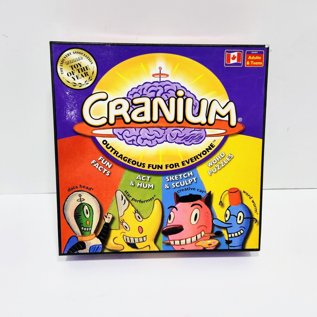 Cranium Board Game 1998 the Game for Your Whole Brain, Game of the Year Outrageous Fun for ...